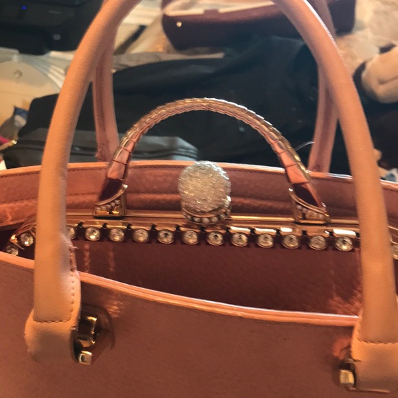 Bags | Euc Unique 2 In 1 Light Pink Double Purse | Poshmark